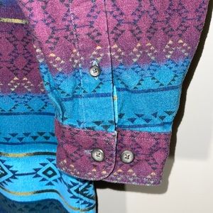 Cabela's | Tops | Vintage Cabelas Aztec Flannel Shirt Jacket | Poshmark